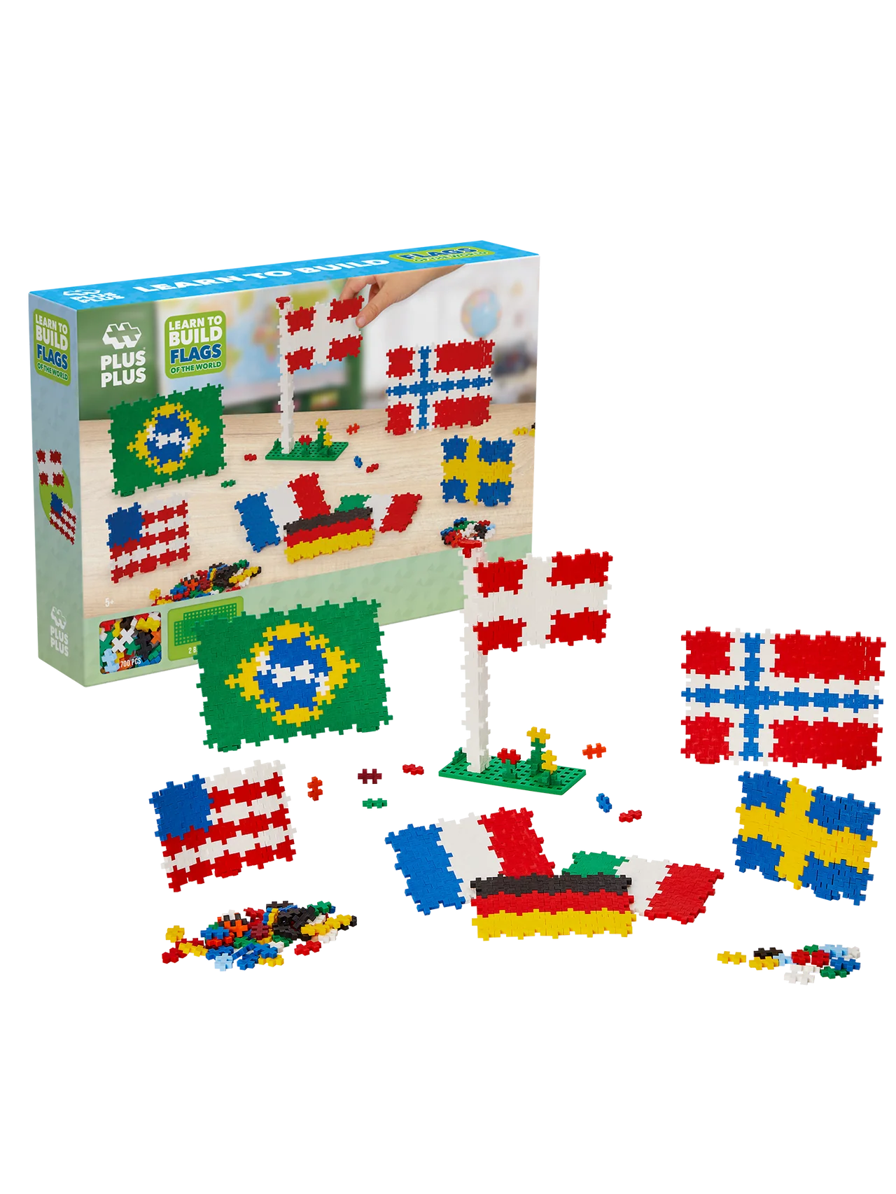 PLUS PLUS Learn to Build Flags of the World 700pcs – Bueno Blocks